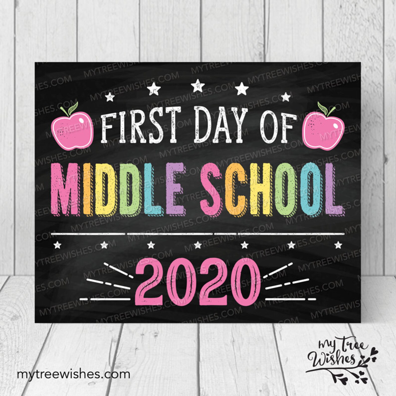 First Day of Middle School Sign First Day of School | Etsy