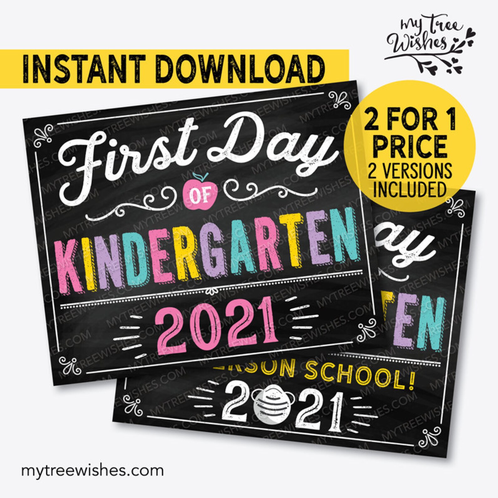 First Day of Kindergarten Sign First Day of Kindergarten - Etsy