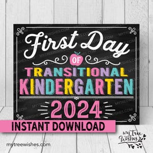 First Day of School Sign First Day of TK First Day of TK Sign First Day ...