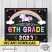First Day of Sixth Grade Sign First Day of School Printable - Etsy