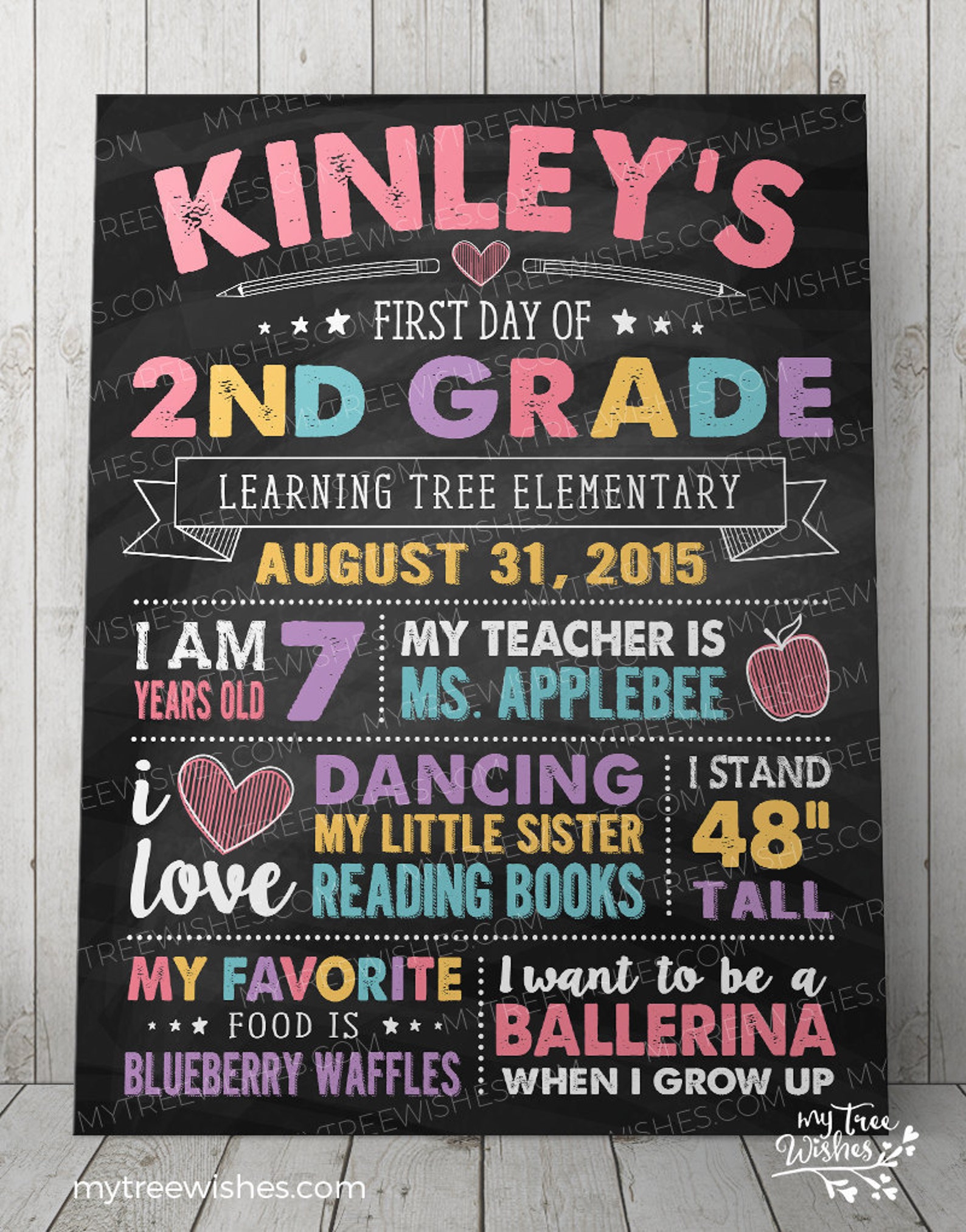 Back to School Sign Chalkboard Printable School Sign First | Etsy