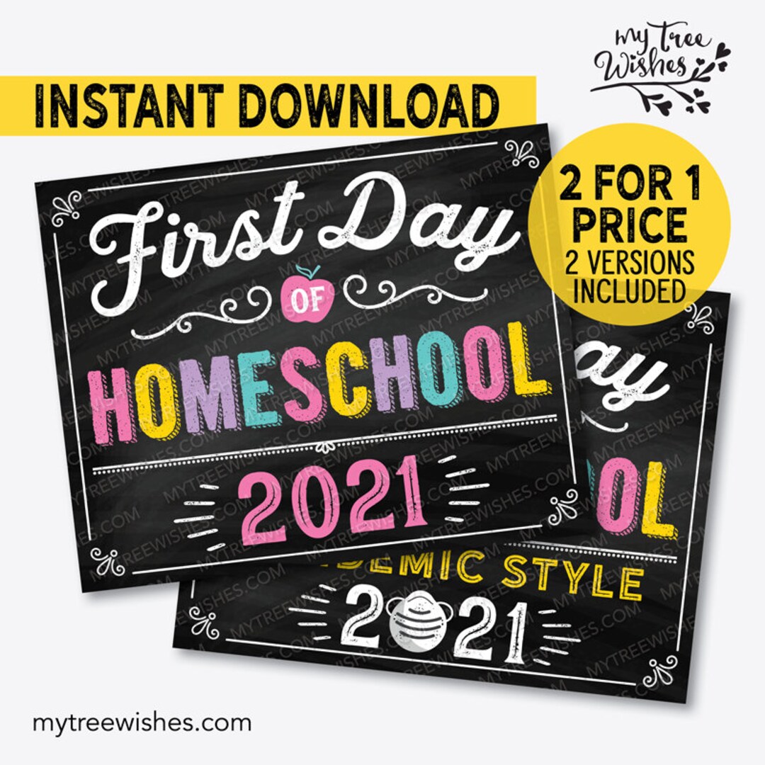 First Day of Homeschool Sign First Day of Homeschool First - Etsy