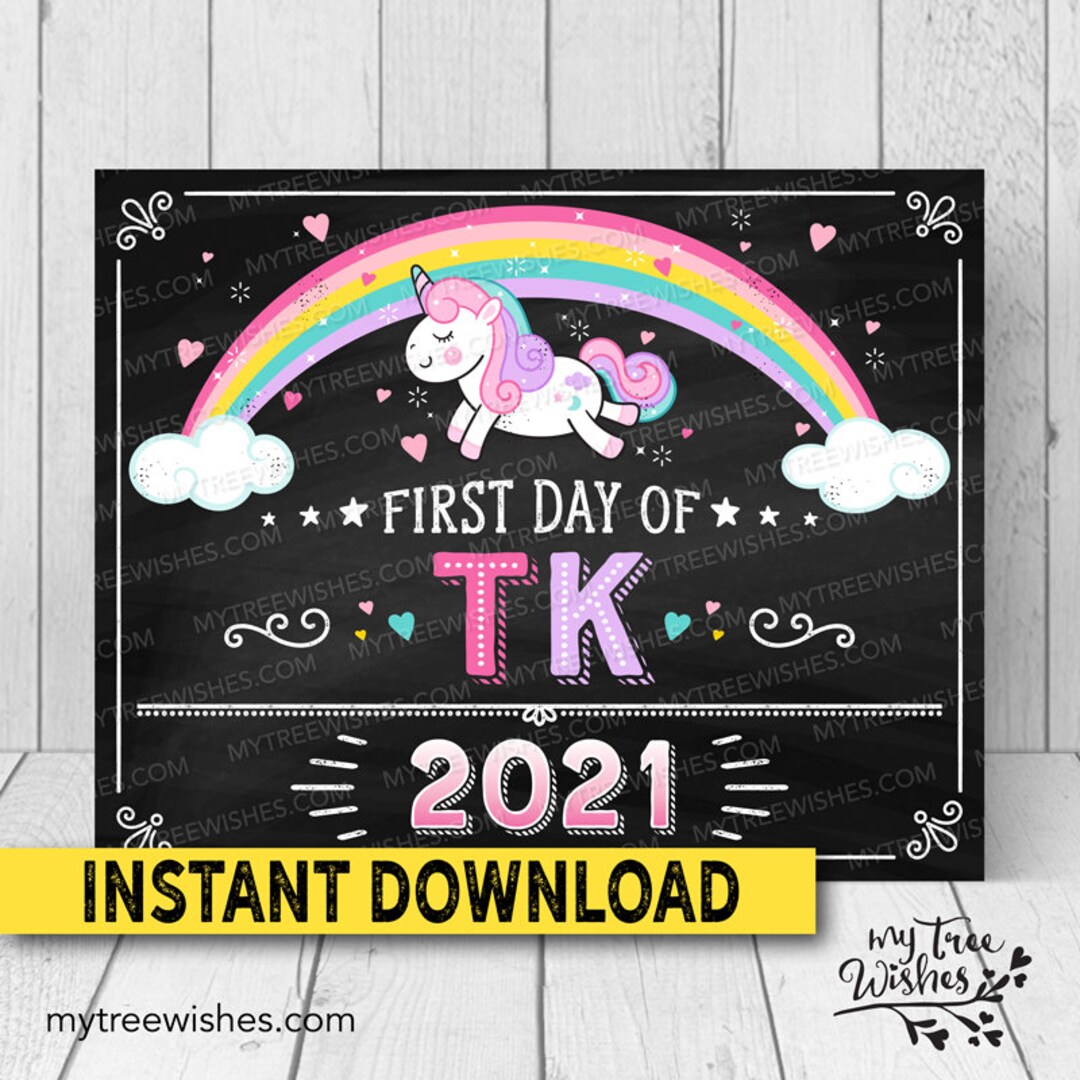 First Day of School Sign First Day of TK First Day of TK - Etsy