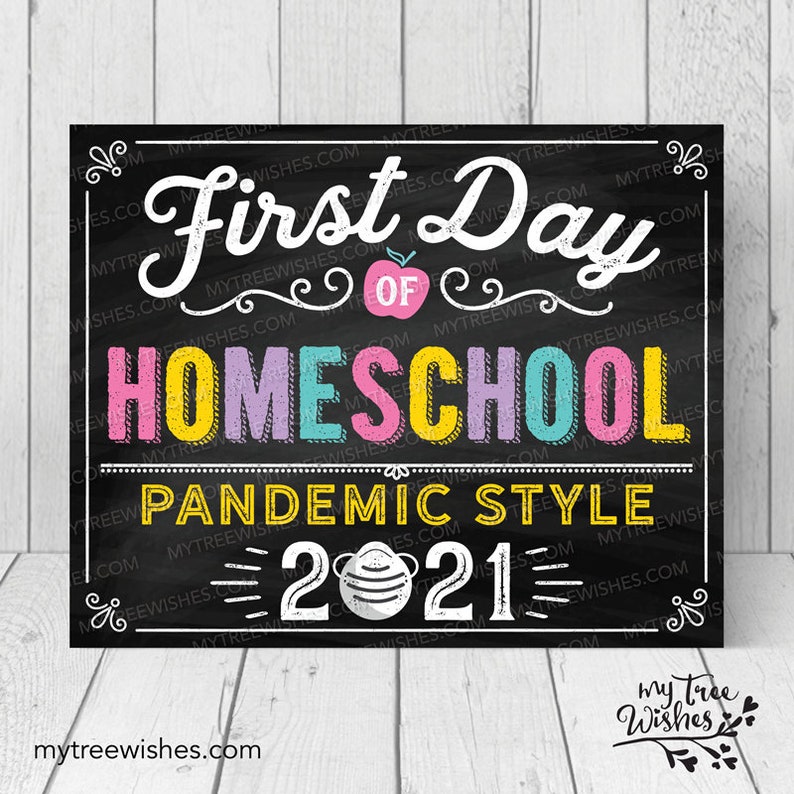 First Day of Homeschool Sign First Day of Homeschool First - Etsy
