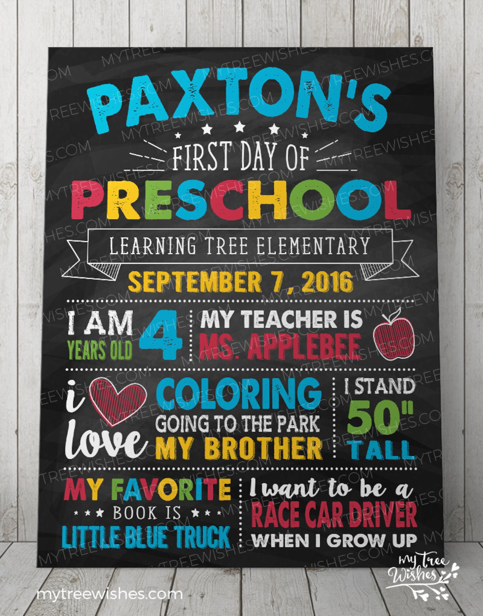 First Day of School Chalkboard Sign - 1st Day of School Sign - Back to ...