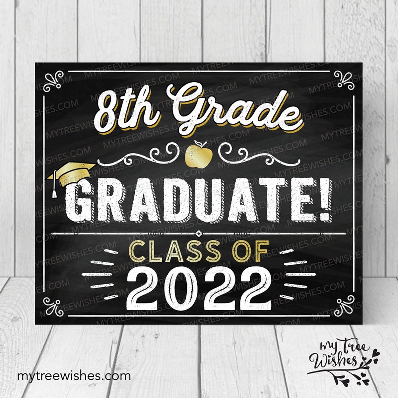 Last Day of Middle School Sign 8th Grade Graduation | Etsy