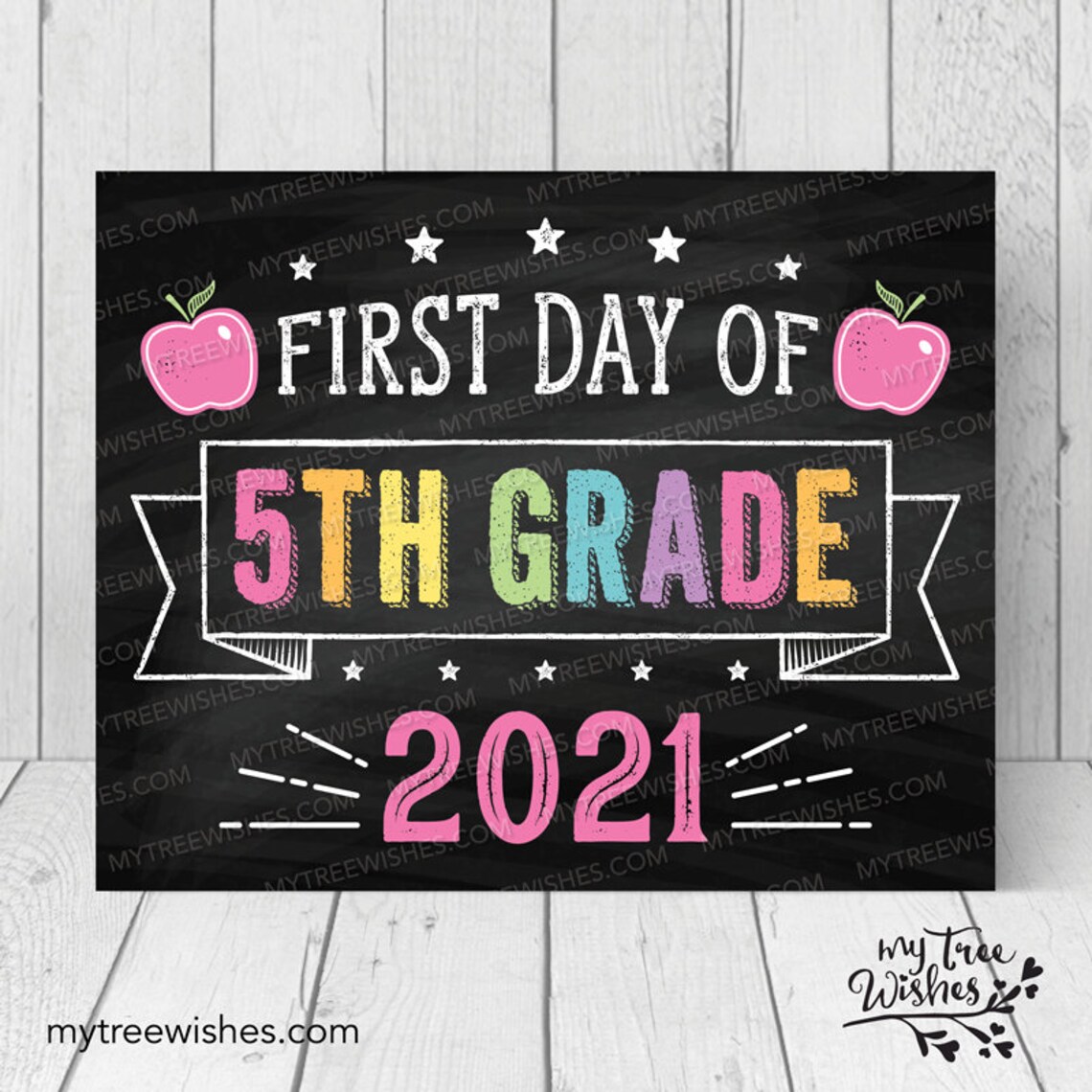 First Day of School Sign Fifth Grade Sign First Day of | Etsy