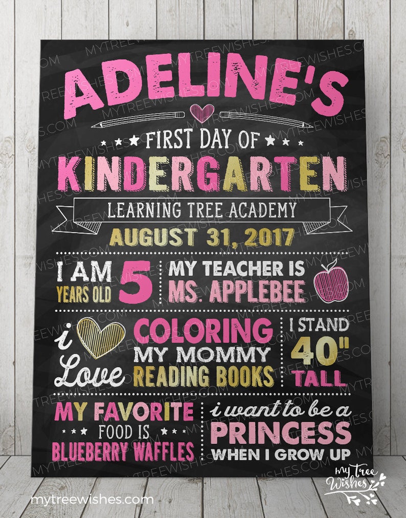 School Sign Printable All About Me Poster Back to School | Etsy