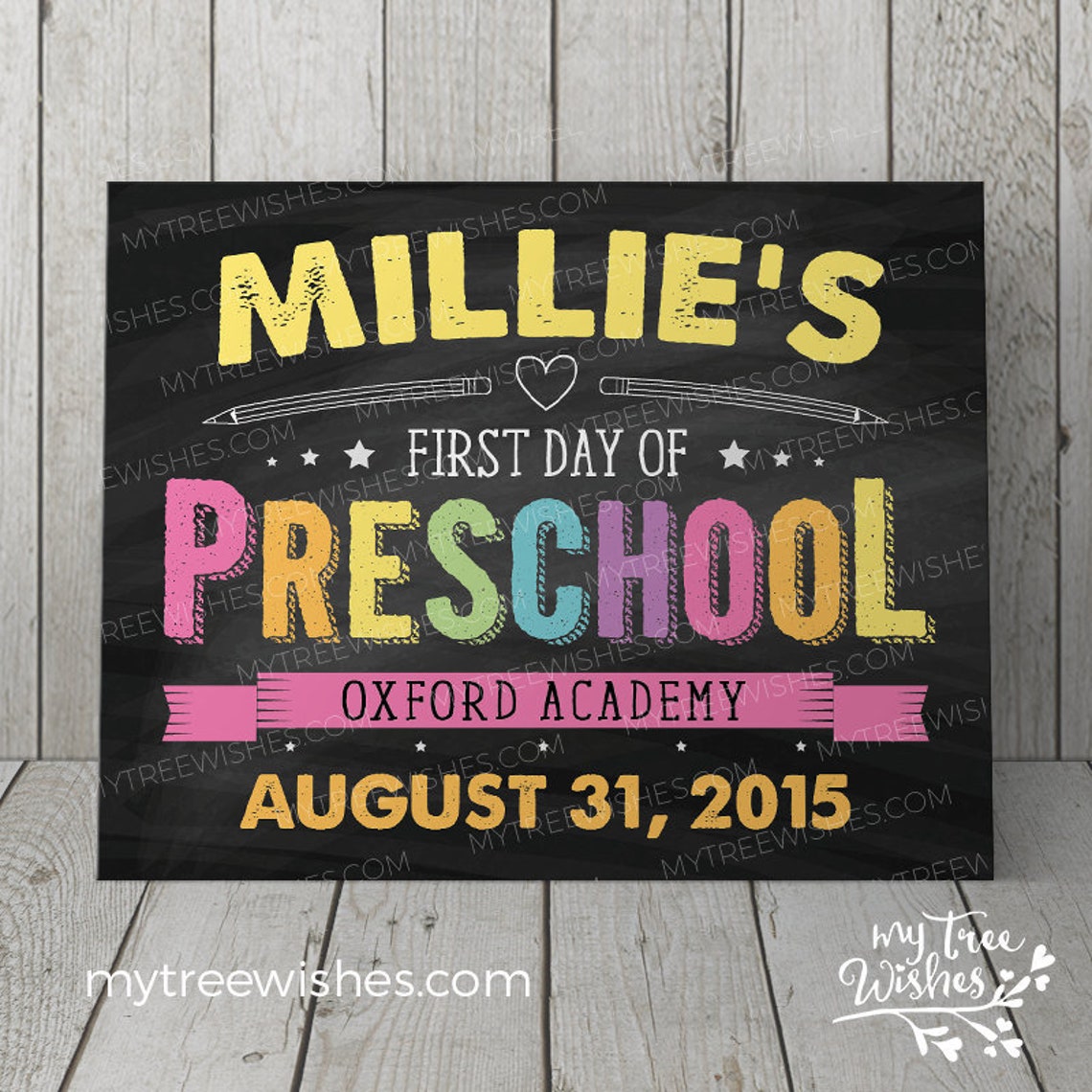 Rainbow First Day of School Chalkboard Sign 1st Day of - Etsy