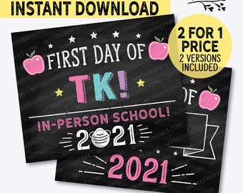 First Day of School Sign First Day of TK First Day of TK | Etsy