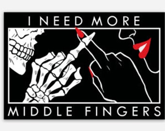 American Skull Flag Mask Middle Fingers Vinyl Decal Saddlebags Sticker ...