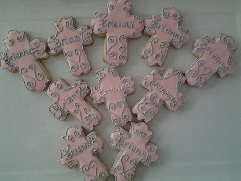 Baptism First Communion Confirmation Cross Cookies | Etsy