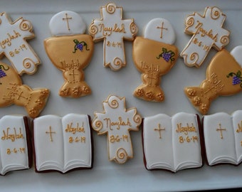 Gold Chalice and Host First Communion Cookies - Etsy