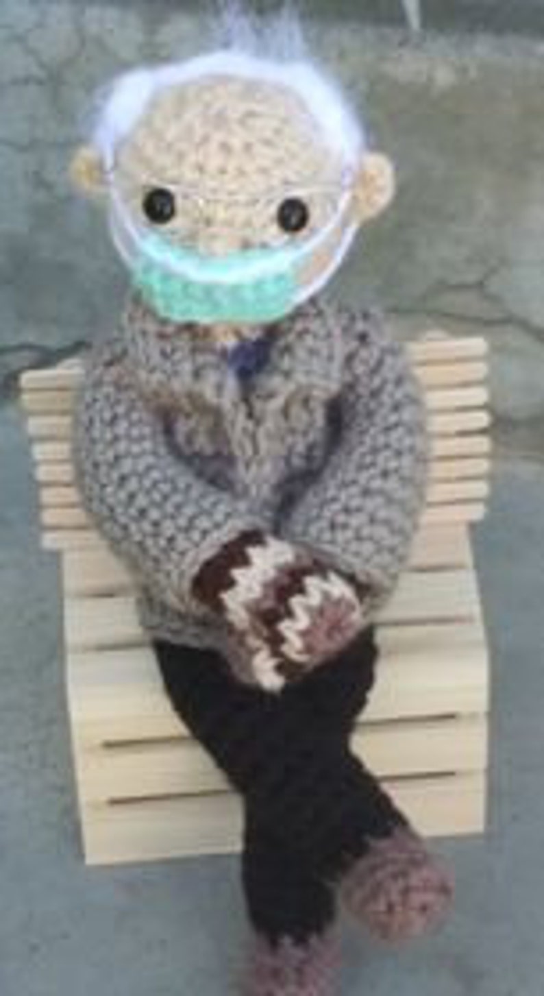 Crochet Bernie Meme Doll Pattern, Bernie Doll Pattern, Crochet Bernie ...