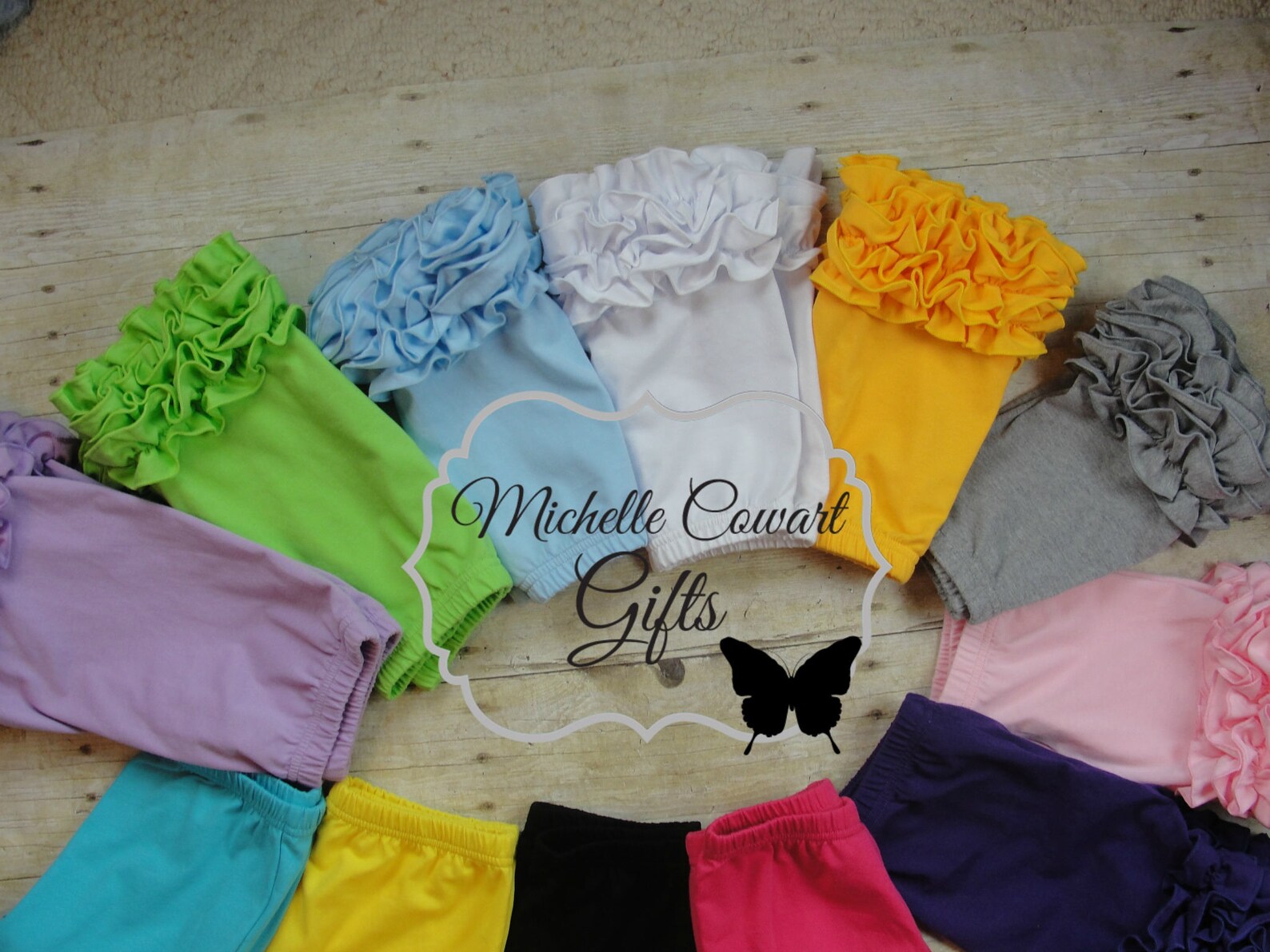 Girls Shorts Icing Shorts Ruffle Short Red Black White Hot Pink Purple ...