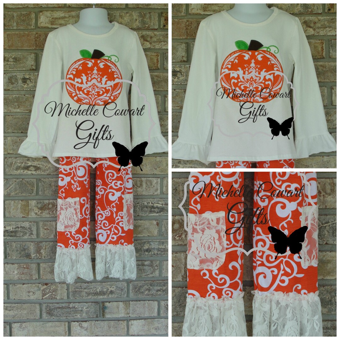 Fall Outfit, Pumpkin, Monogram Outfit, Monogrammed Outfit, Boutique ...