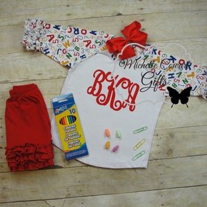 Back to School Raglan, Girls, Monogrammed Raglan, ABC Raglan ...