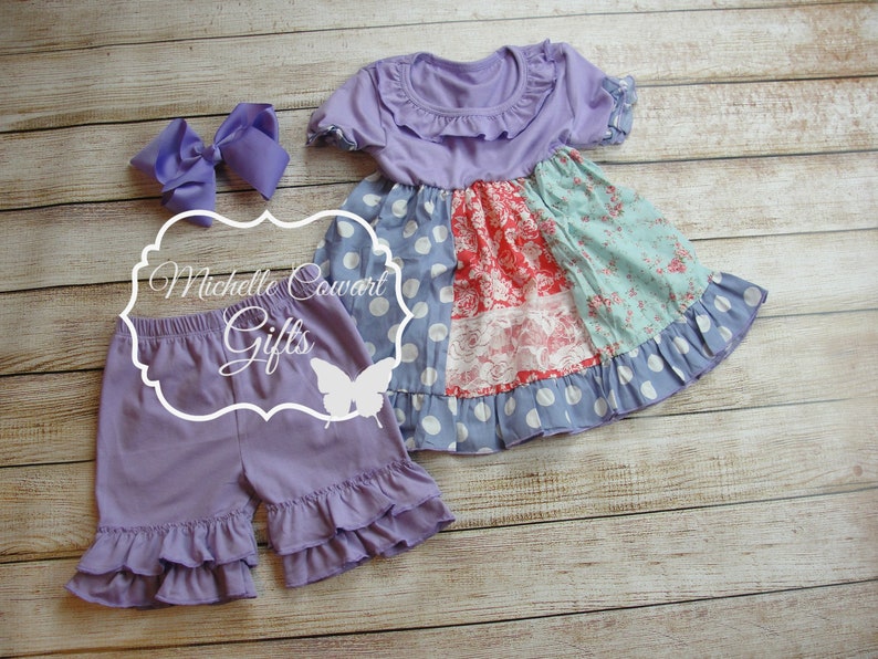 Lavender Short Set, Purple Short Set, Girls Short Outfit, Girls Short ...
