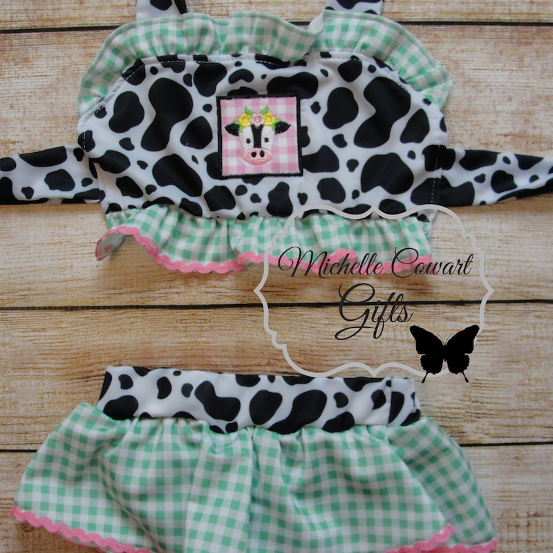 Cow Print Swimwear - Etsy