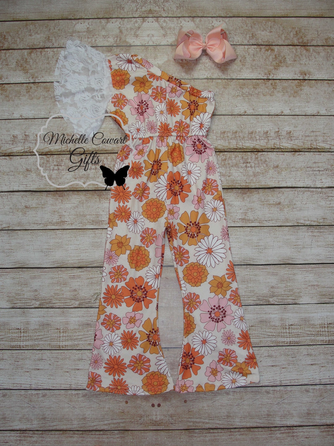Girls One Shoulder Jumpsuit, Girls Romper, Girls Groovy Jumpsuit ...