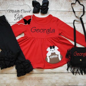 Georgia Short Set, Georgia Bulldog Short Outfit, Georgia Outfit Pants ...