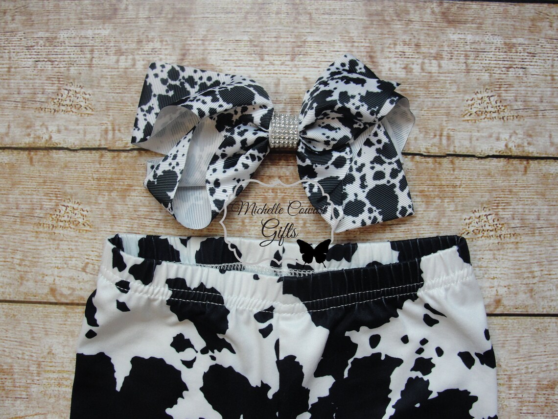 Girls Cow Pants Cow Print Bell Bottoms Cow Birthday Pants - Etsy