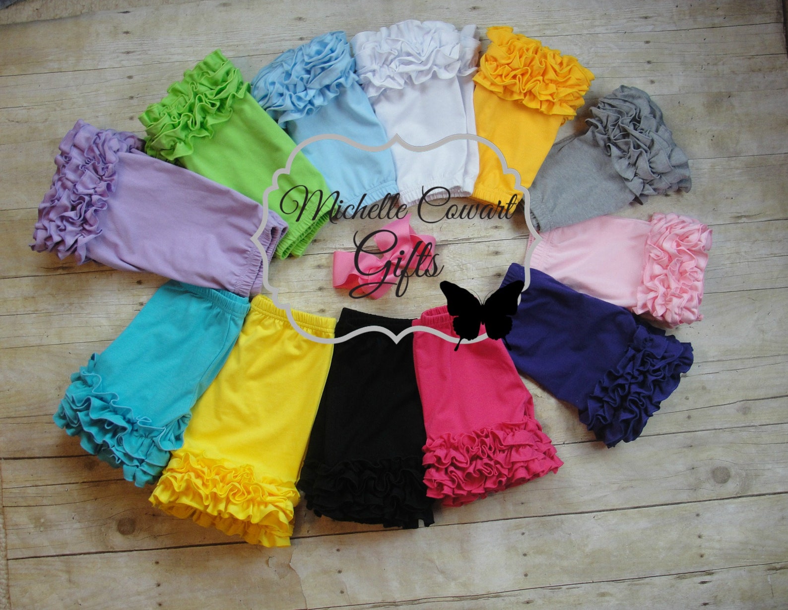 Girls Shorts, Icing Shorts Ruffle Short RTS Size 12M 18M 24M 2T 3T 4T ...