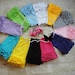 Girls Shorts Icing Shorts Ruffle Short Red Black White Hot Pink Purple ...