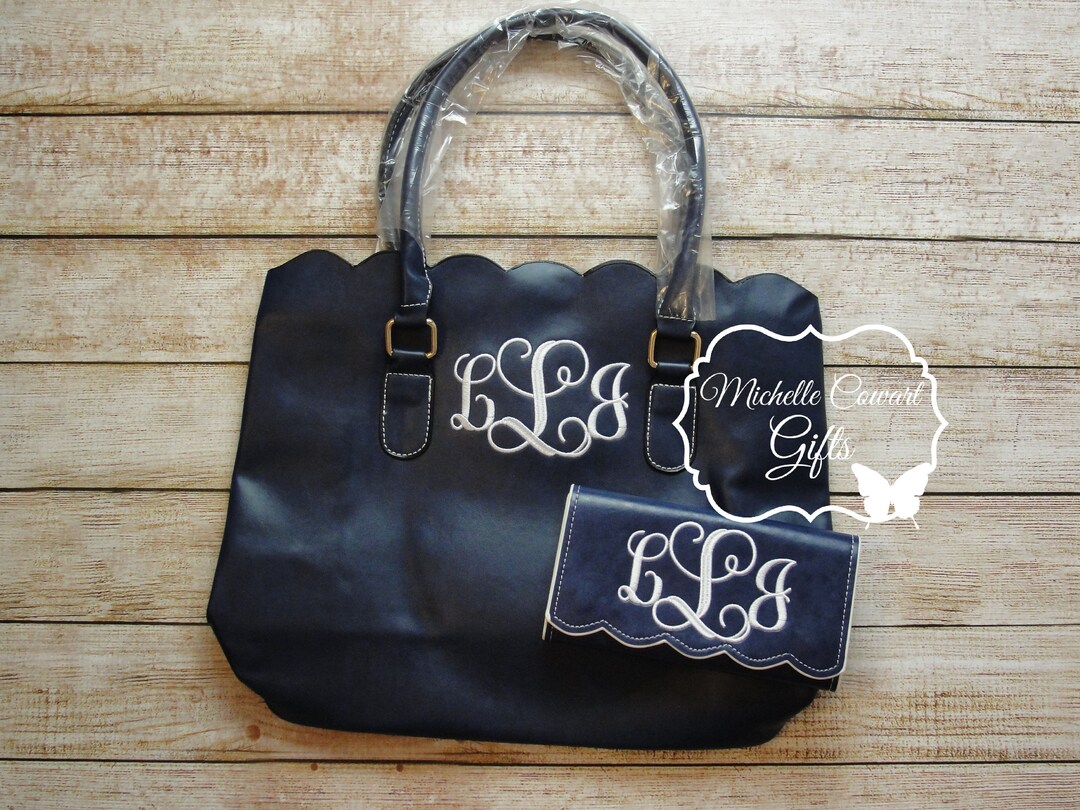 Monogrammed Purse Monogrammed Handbag Mint Black Brown - Etsy