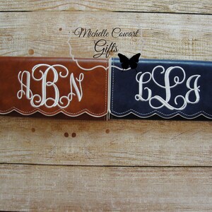 Monogrammed Purse, Monogrammed Handbag Mint, Black, Brown, Scallop ...