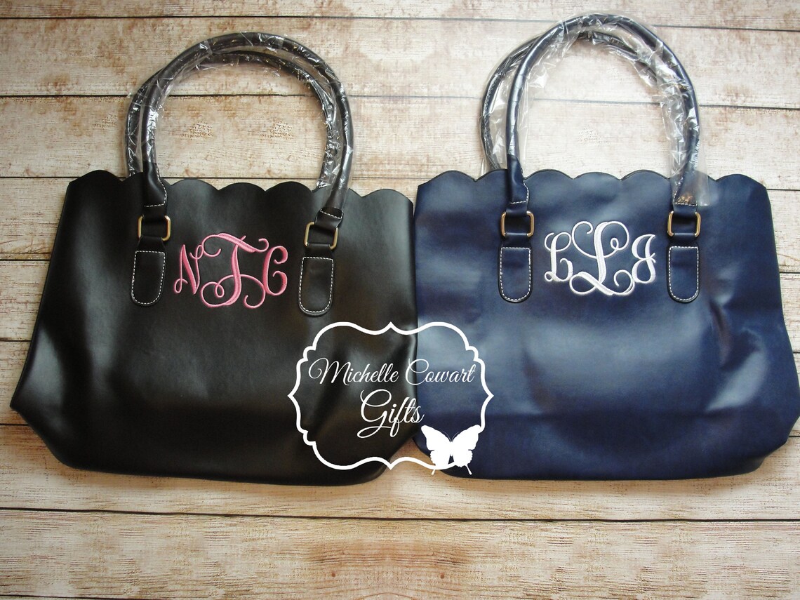 Monogrammed Purse Monogrammed Handbag Mint Black Brown - Etsy