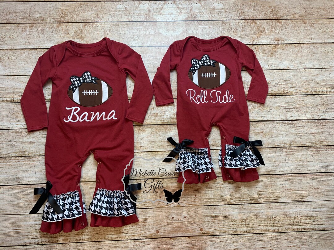 Alabama Football Romper, Baby Girls Bama Outfit, Alabama Outfit ...
