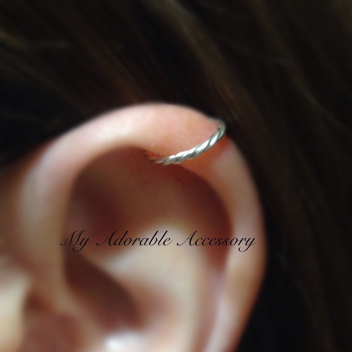 Twisted Wire Fake Cartilage Piercing | Etsy