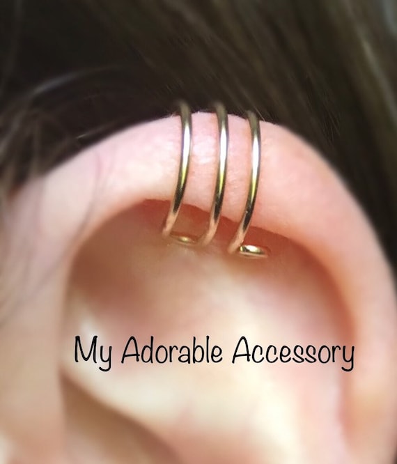 Upper Cartilage Triple Ear Cuff Ear Cuff | Etsy
