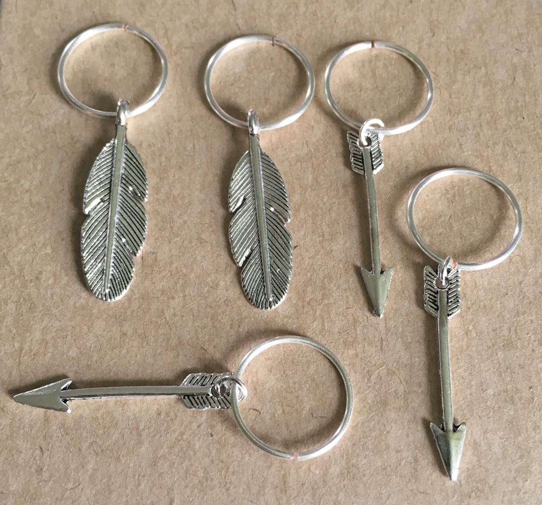 Feather Hair Rings, Arrow Braid Rings, Braid Rings, Hair Rings - Etsy