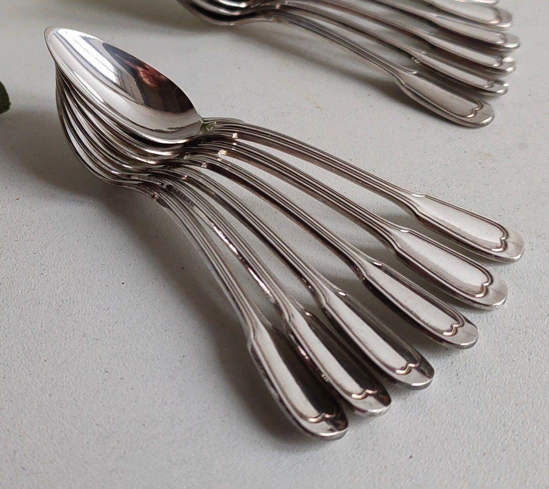 French Vintage Paris Flatware, Set of 6 Small Spoons / Mocha Spoons ...
