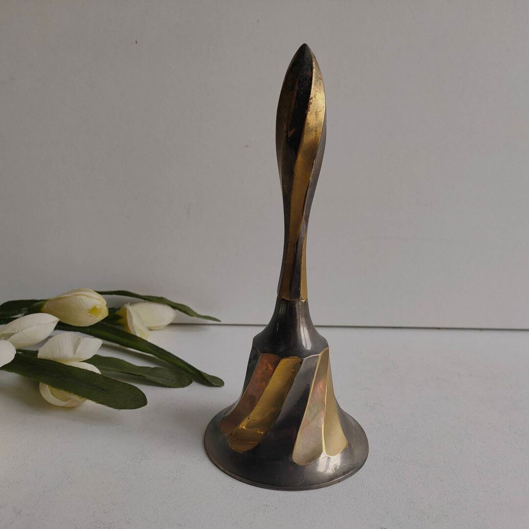 Vintage French Small and Stylish Table / Dinner / Hand Bell, Faceted ...
