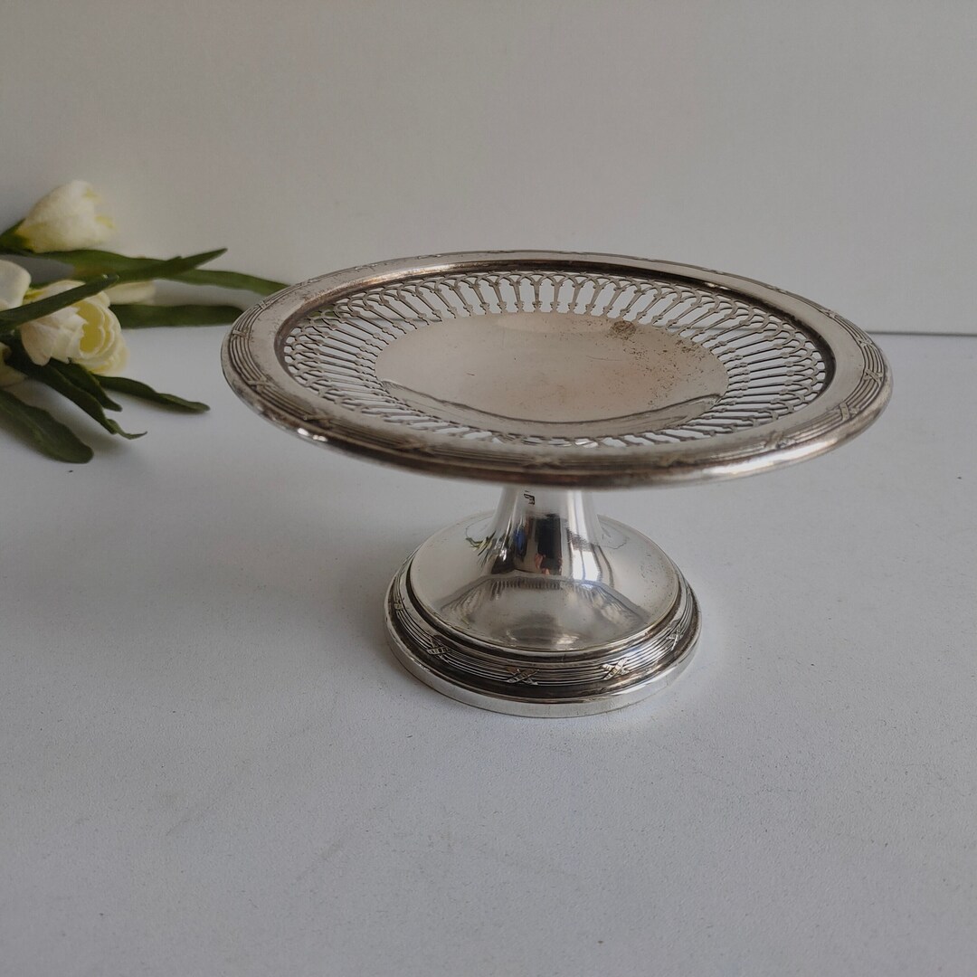 Vintage French Small Compotier, Footed Dish Silver Plated Sweet / Fruit ...