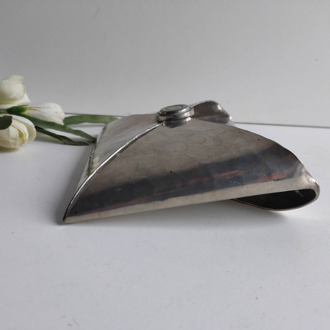 French Vintage, Jean Goardere, Hammered Pewter Letter, Desk Tidy ...