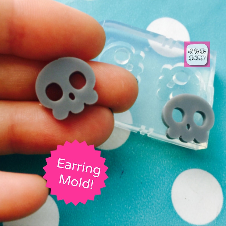 Silicone Earring Skull Stud Mold Earrings Resin Crafter - Etsy