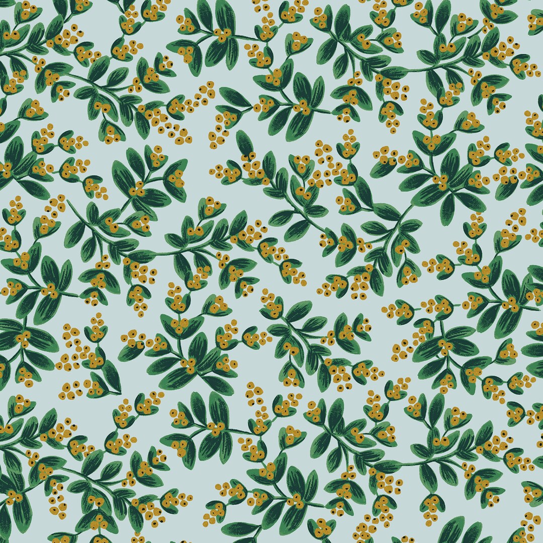 Rifle Paper Co. Mistletoe Cotton Fabric - Christmas Classics - Etsy