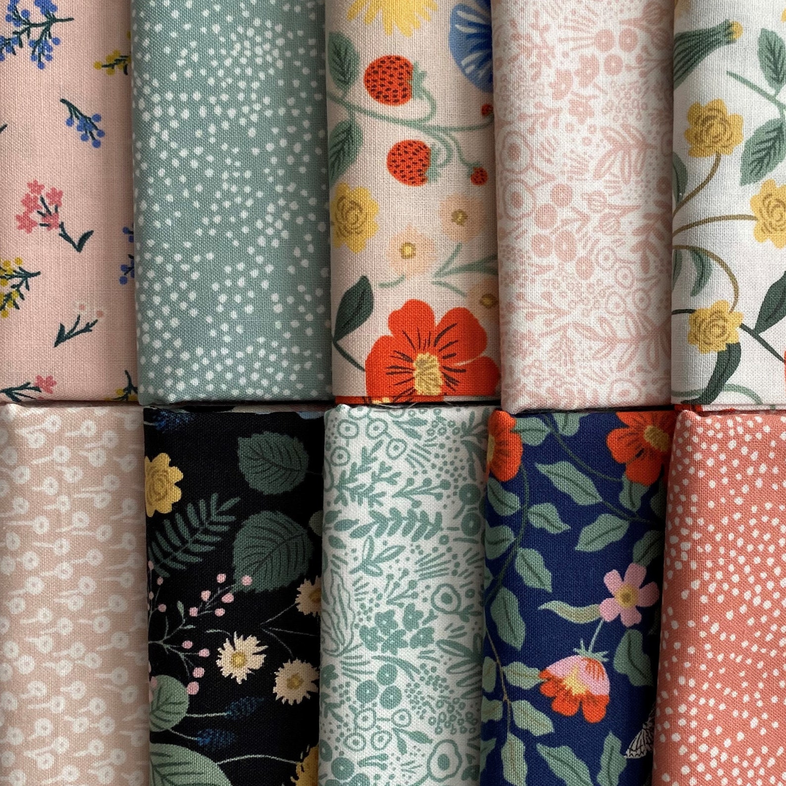 RIFLE PAPER Company Fabric Rifle Paper Strawberry Fields and - Etsy