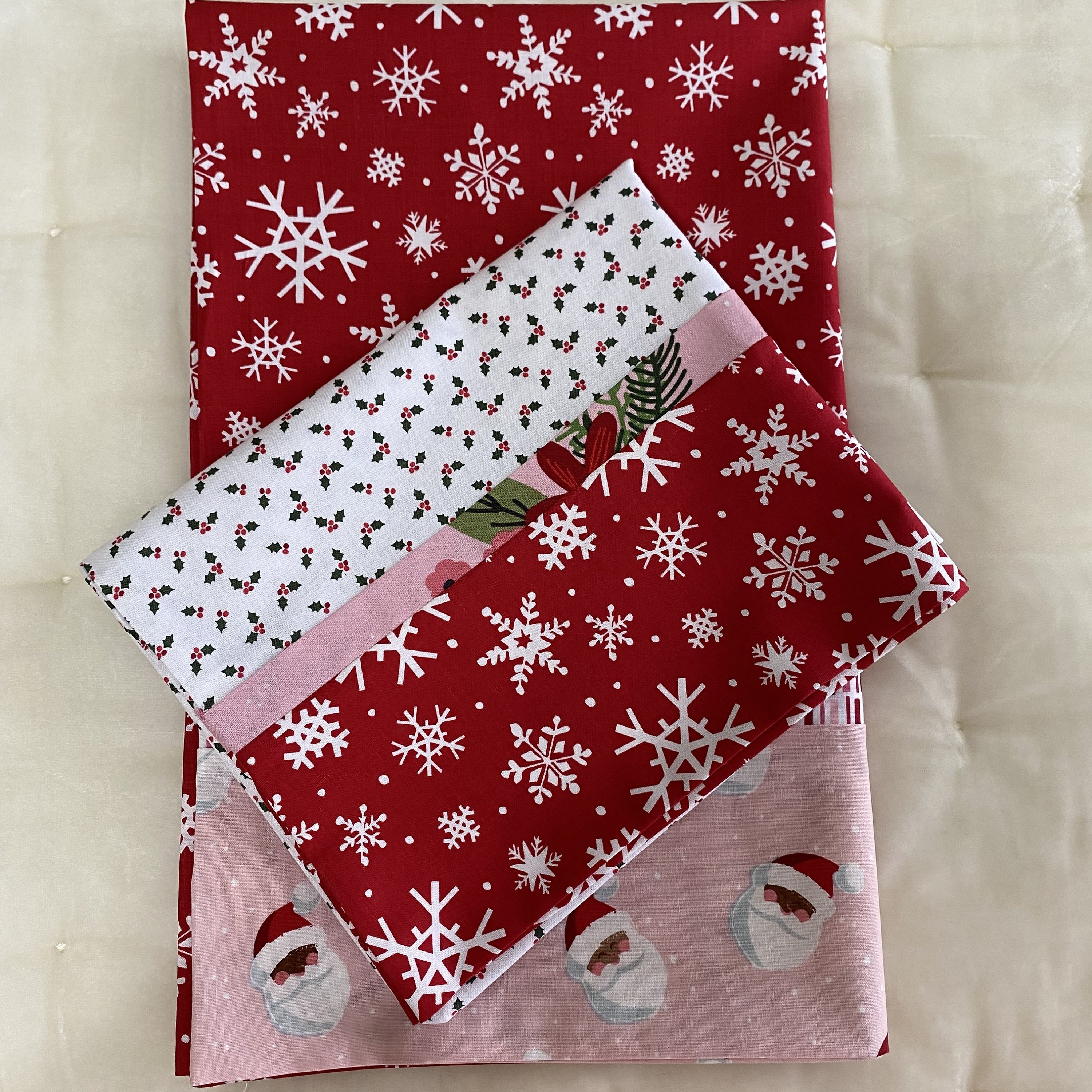 Riley Blake "holly Holidays" Christmas Fabric Red/pink Cotton ...