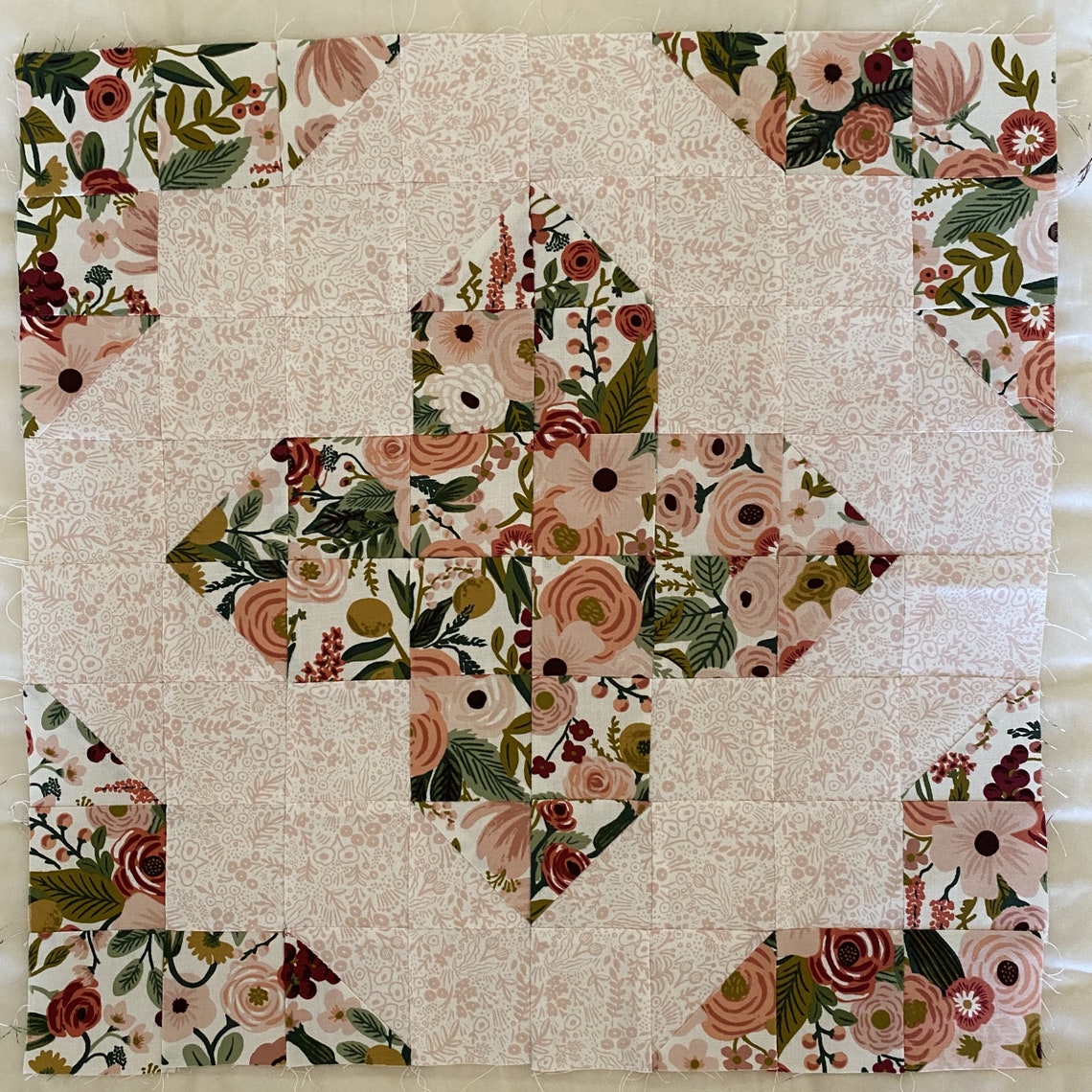 Dogwood Quilt Block Rifle Paper Fabric Blush Tapestry Lace and - Etsy