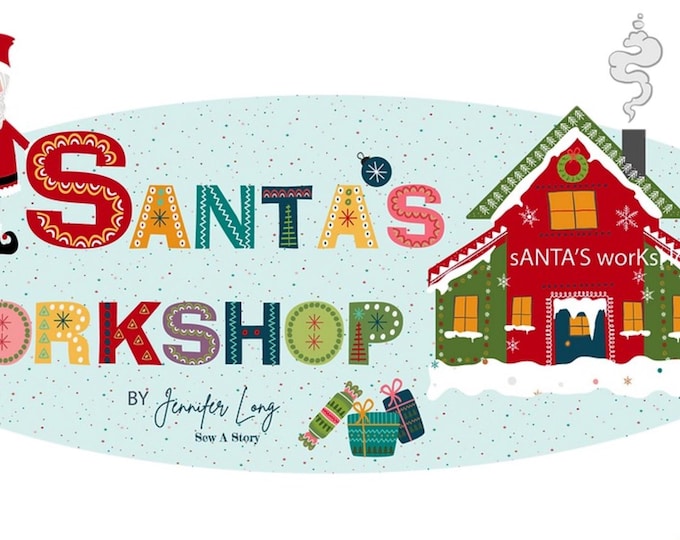 Santa's Workshop Felt Panel: Sew a Story, Holiday DIY by Bee Sew ...