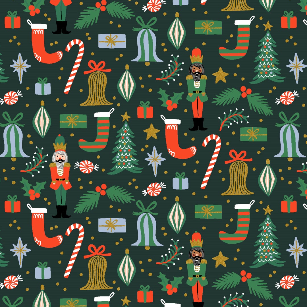 Rifle Paper Company Christmas Classic II Fabric Deck the Halls ...