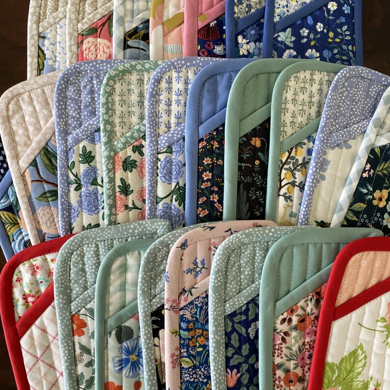 Rifle Paper Fabric Quilted Eyeglass Case Cotton Steel Quilted Sunglass ...