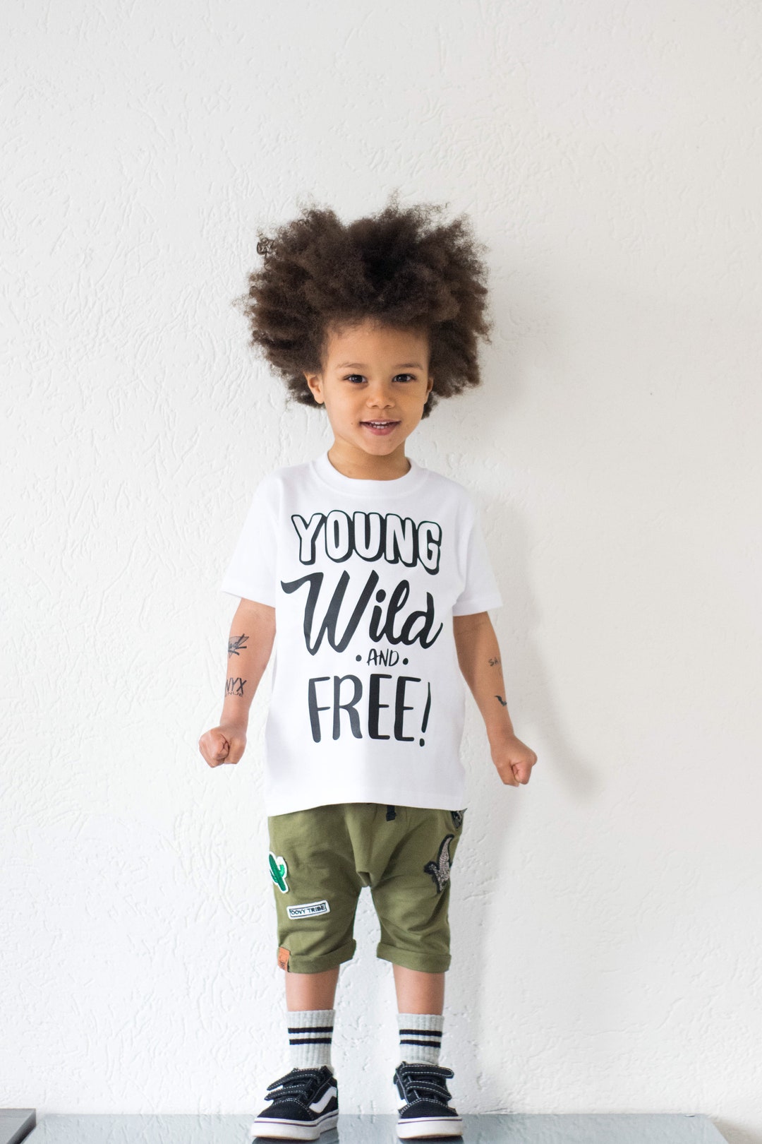 Young Wild and Free Kids Tshirt, Hipster Kids Oufit - Etsy UK