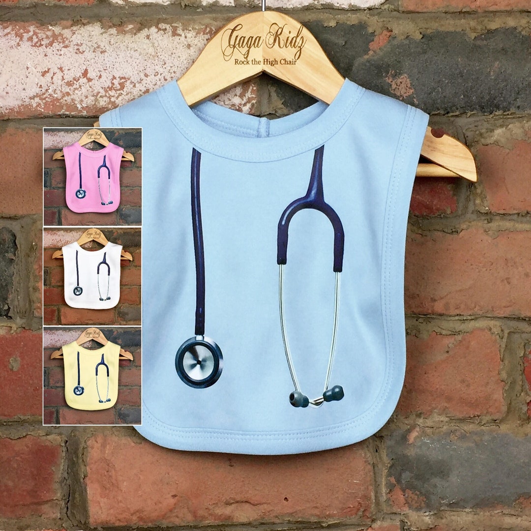 Stethoscope Baby Bib: Fun Doctor Nurse Newborn Gift, Medical Theme, 100 ...