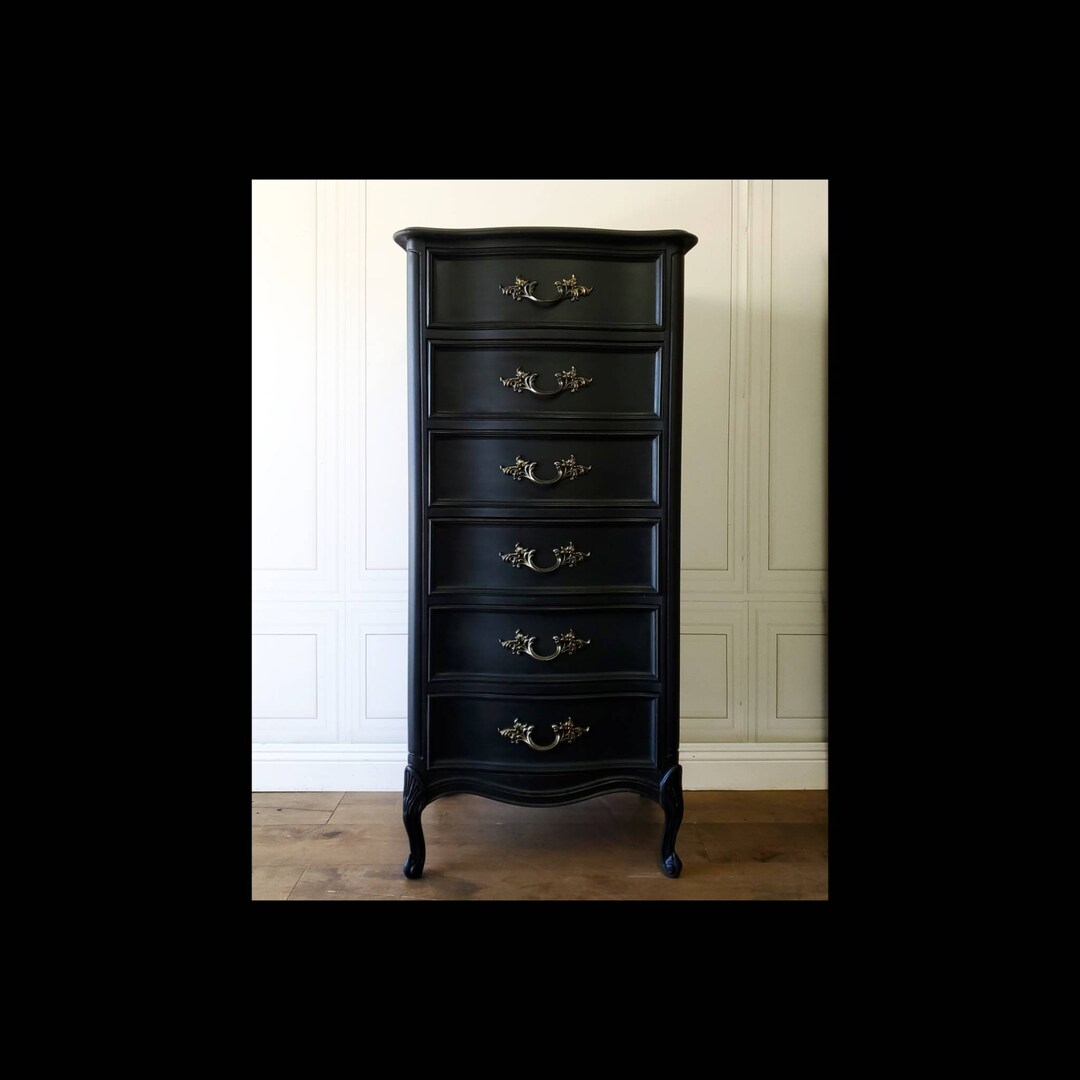 AVAILABLE! Free Shipping! Dixie Boudoir Matte Black Chic Highboy Chest ...